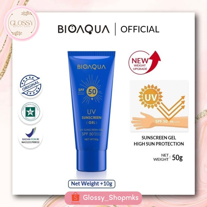 Jual BIOAQUA Sunscreen Gel SPF50 PA+++ 50g | Shopee Indonesia