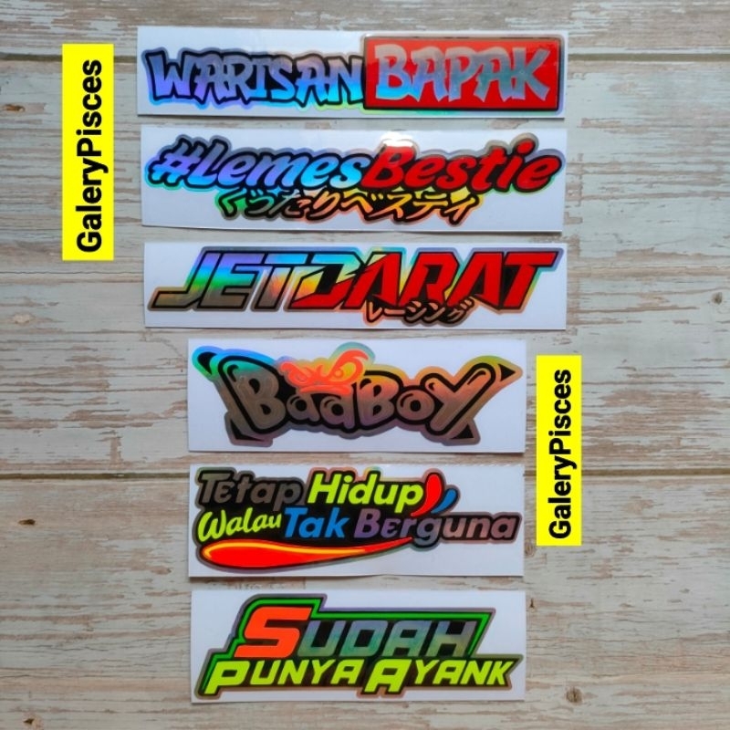 Jual stiker motor hologram stiker kata kata keren | Shopee Indonesia