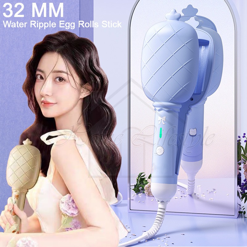 Jual CATOKAN KERITING RAMBUT ION NEGATIF 65W / HAIR CURLER CURLY WATER RIPPLE EGG ROLL SHAPE ...