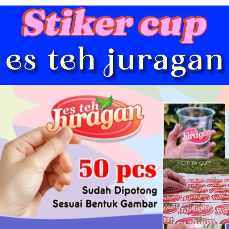 Jual Stiker Label Es Teh Juragan bisa COD | Shopee Indonesia