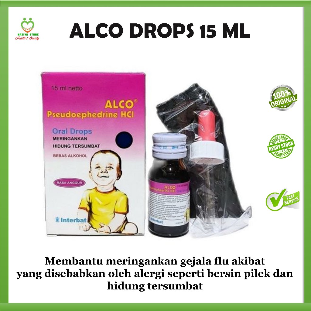 Jual ALCO DROPS 15 ML Obat Pilek Bayi Bersin Bersin Hidung Tersumbat ...