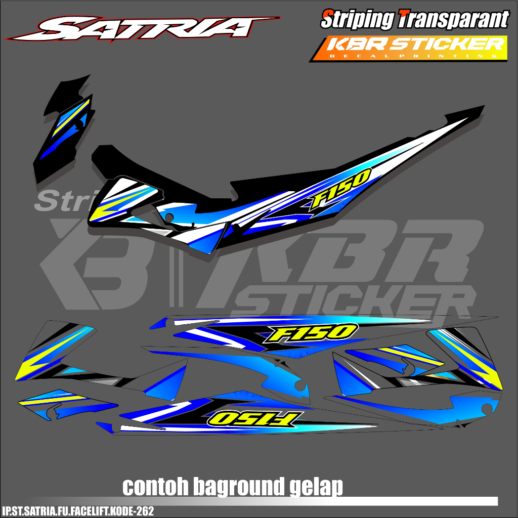 Jual SATRIA FU FACELIFT TIPE S (COD) STIKER STRIPING MOTOR SUZUKI ...