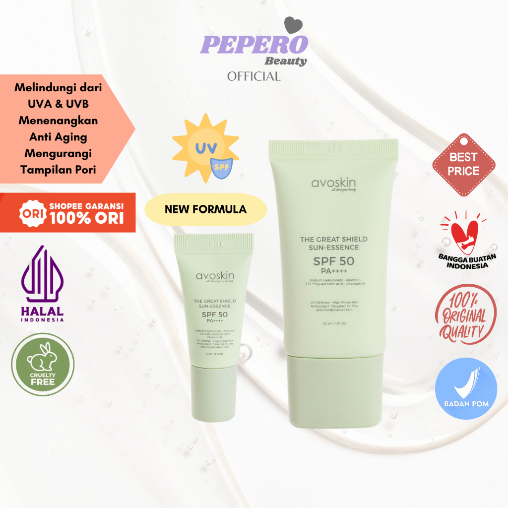 Jual AVOSKIN The Great Shield Sunscreen SPF 50 PA++++ | Shopee Indonesia