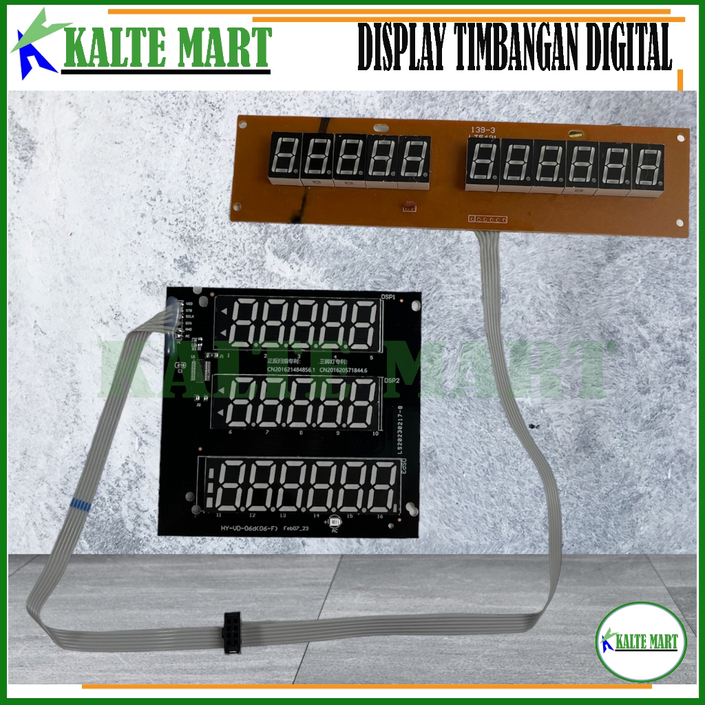 Jual PCB Display LED Timbangan 2 Layar, LED Display Timbangan 60kg ...