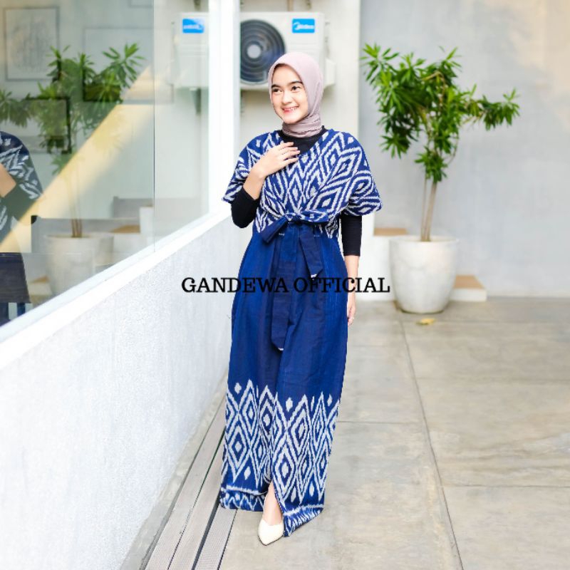 Jual GANDEWA TENUN || ARFA Dress Tenun Blanket Etnik Tradisional ATBM Jepara Oufit Kondangan ...