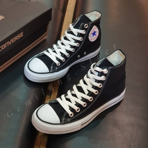 Jual Sepatu Converse All star clasik Sepatu All Star tinggi Hitam Putih ...