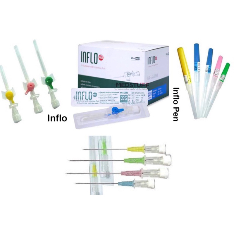 Jual IV CATETER 22G / INFLO PLUS / PEN / BIASA (Paket 10 dan 20 ...