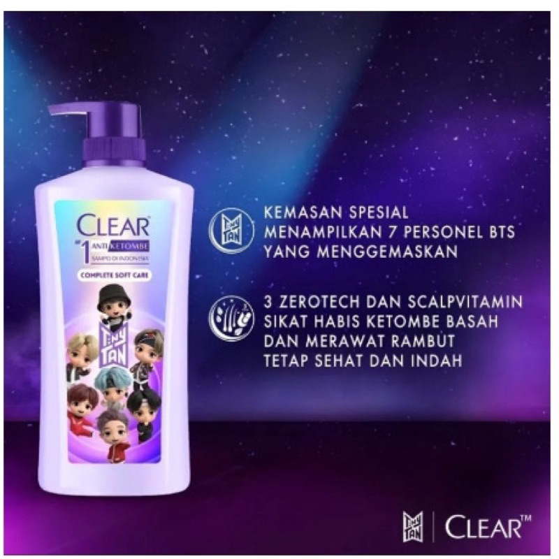 Jual Clear Shampo Anti Ketombe Complete Soft Care Tiny Tan Special Edition | Shopee Indonesia