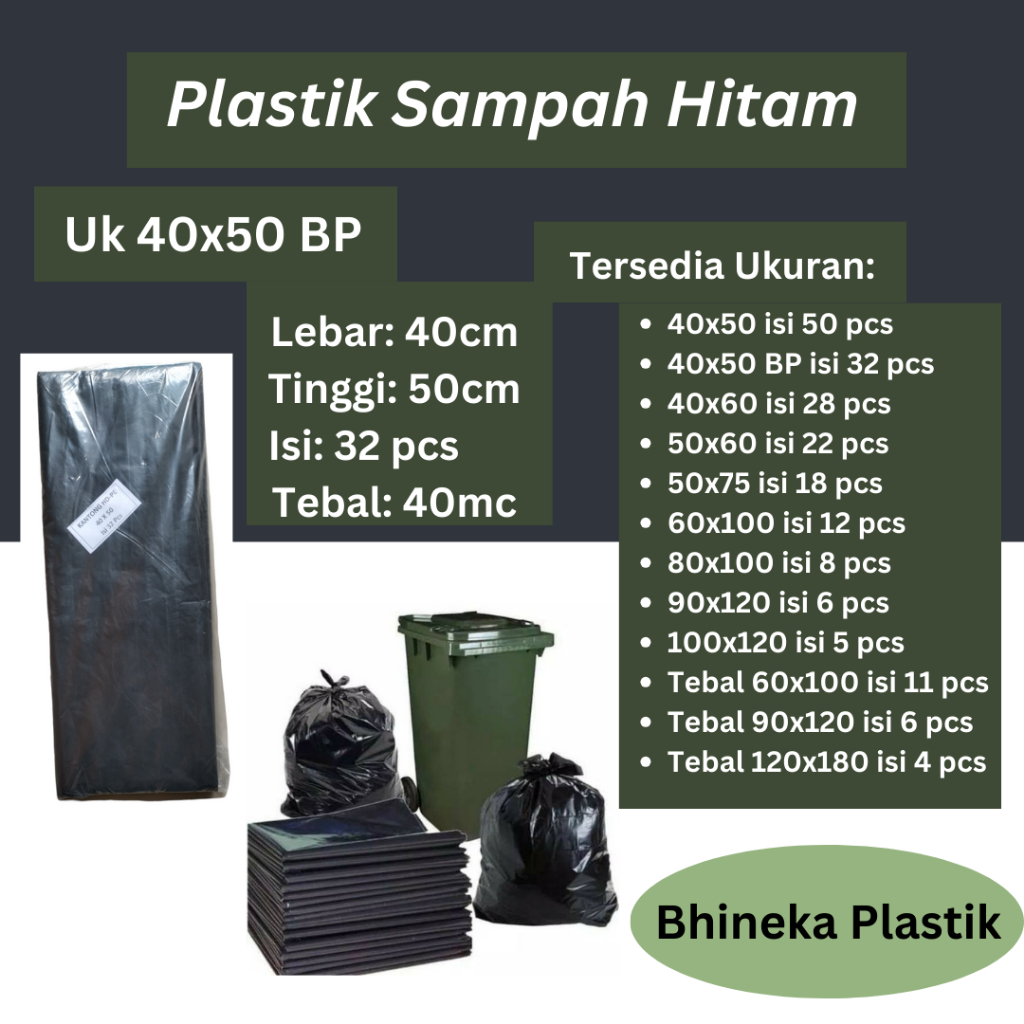 Jual (Ready Stock/harga 1 pack) HD sampah | Kantong Plastik Sampah Hitam - Trash Bag/Trashbag ...