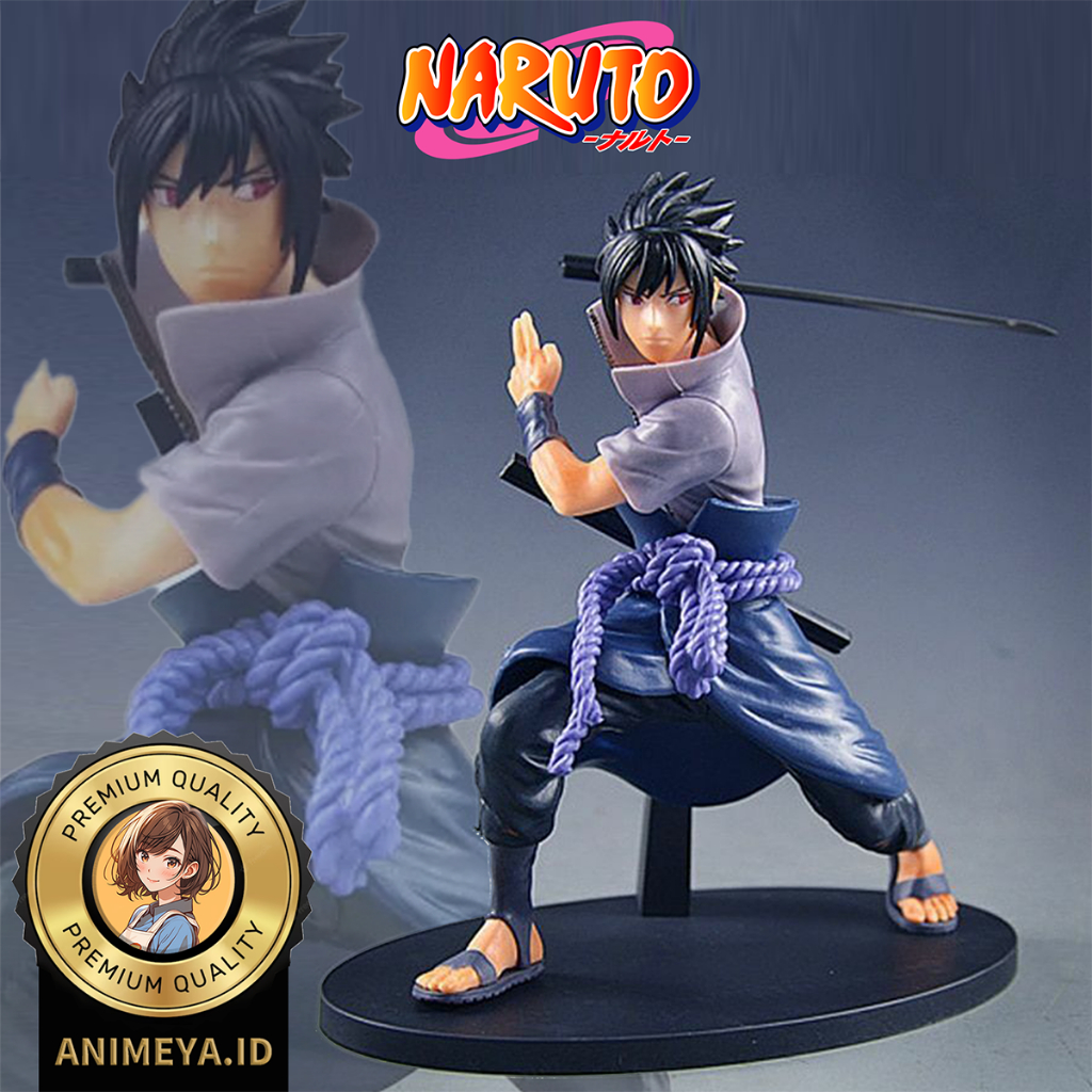 Jual ACTION FIGURE NARUTO SASUKE UCHIHA POSE READY KOLEKSI PATUNG ANIME ...