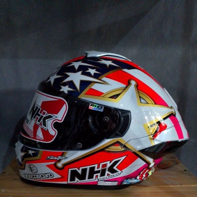 Jual HELM NHK MARK 1 ALONSO #7 STAR WHITE GP EDITION HELM FULL FACE ...