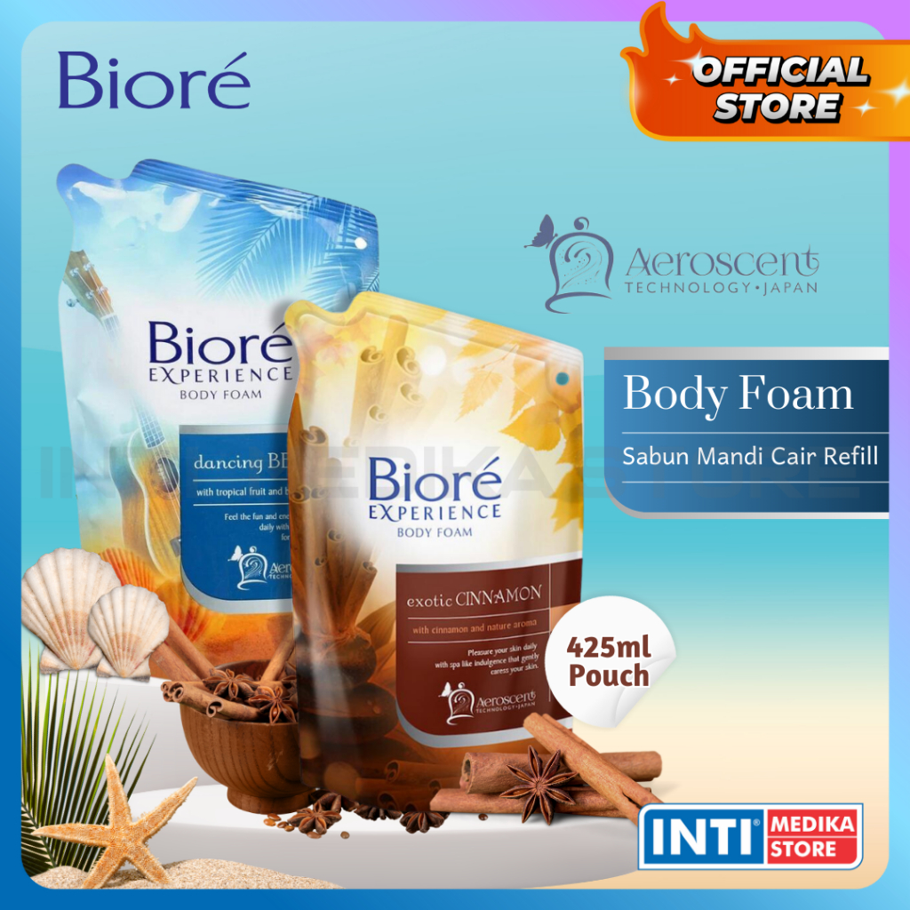 Jual BIORE - EXPERIENCE Body Wash Foam Refill 425 ml | Sabun Mandi Cair | Shopee Indonesia