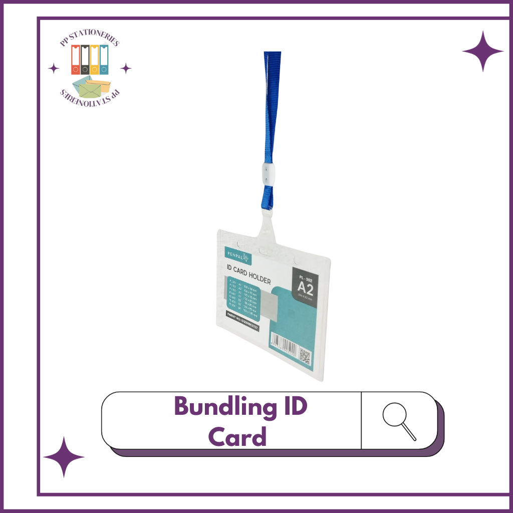 Jual Penpal Bundling ID Card B2 + Tali ID Nylon Soft PVC PENPAL 40 PCS ...