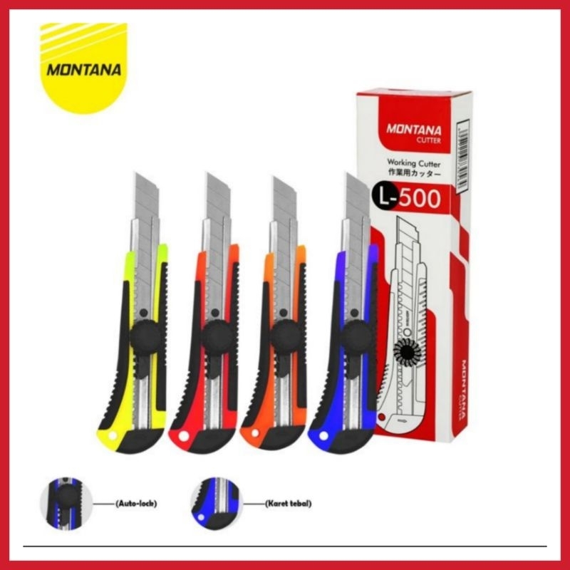 Jual PISAU CUTTER BESAR L-500 MONTANA MURAH | Shopee Indonesia