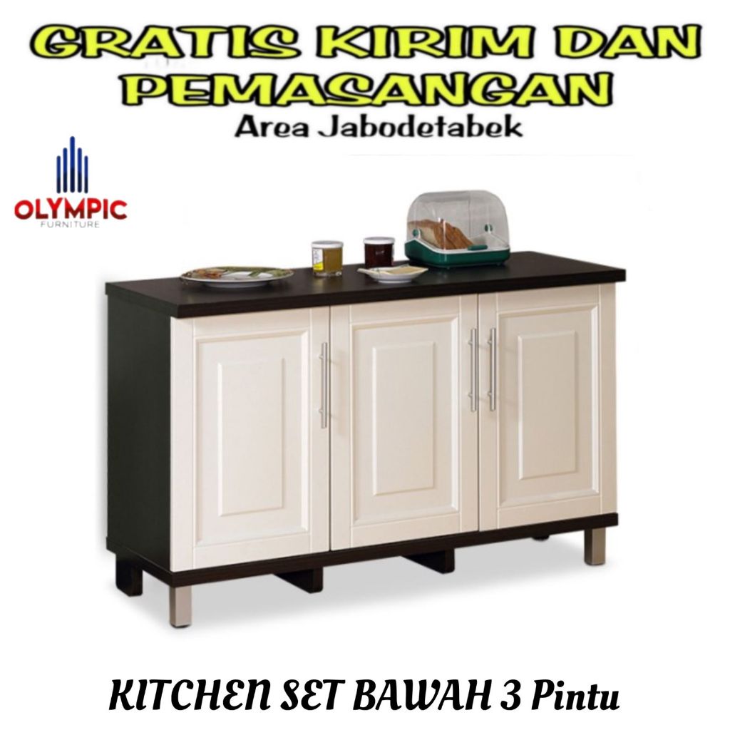 Jual Olympic Kitchen Set 3 Pintu Bawah / Rak Dapur / Bufet Serbaguna ...