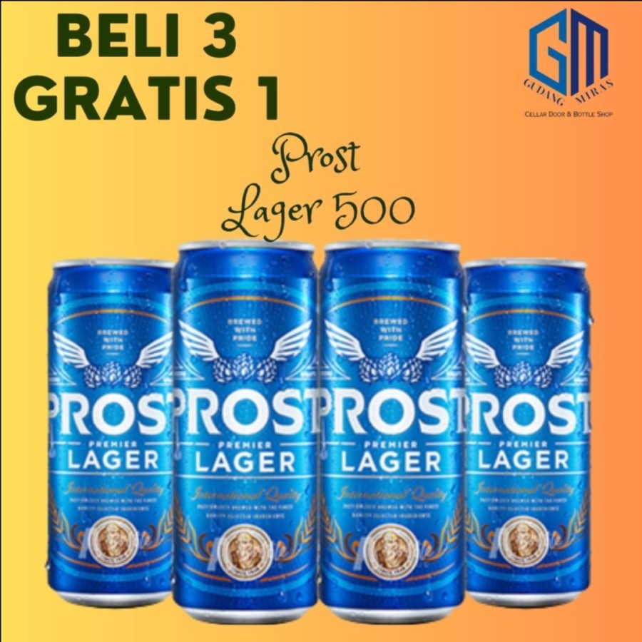 Jual PAKET PROST 500 BEER LAGER BIG BLUE CAN BIR PUTIH KALENG BIRU ...