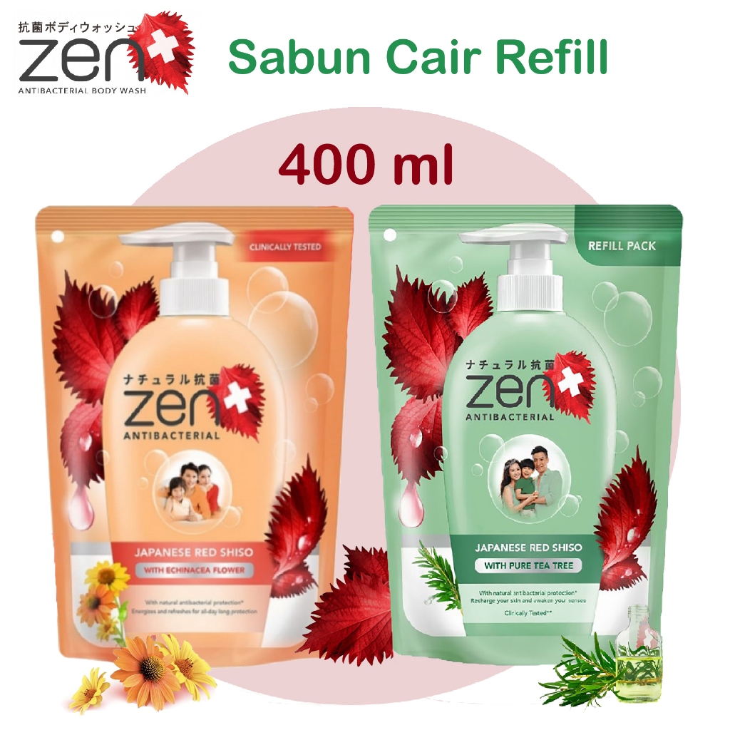 Jual Zen Antibacterial Japanese Red Shiso Antibacterial 400 ml Sabun ...