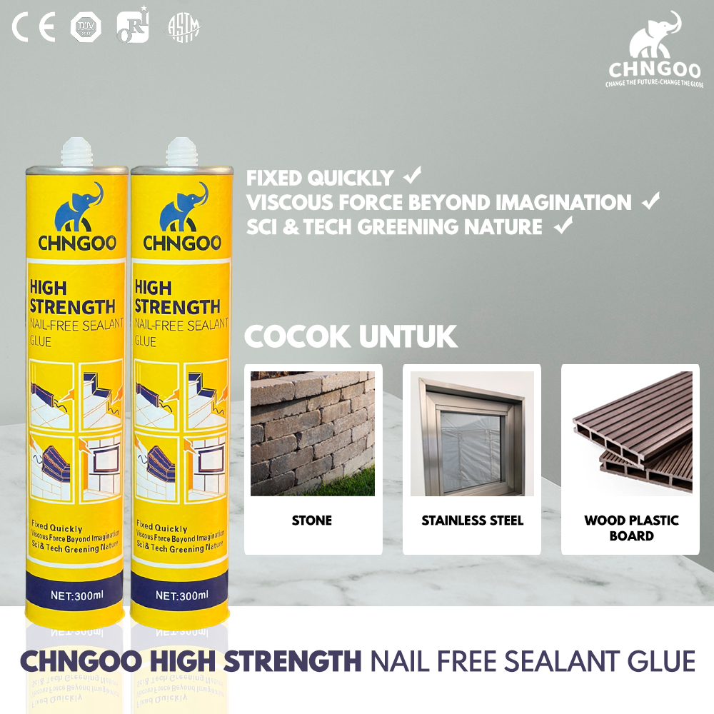 Jual LEM SEALANT, LEM KAYU, LEM BATU CHNGOO HIGH STRENGTH NAIL FREE ...
