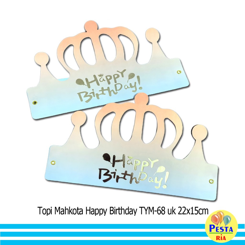 Jual Murah!! (1Pcs) Topi Mahkota Lipat, topi ultah, topi pesta, topi ...