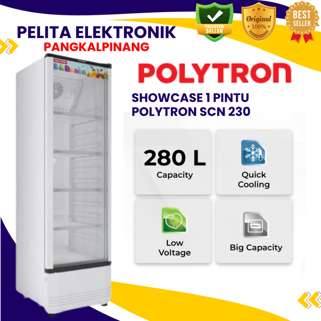 Jual Polytron Showcase SCN 230L 280 Liter Fast Cooling | Shopee Indonesia