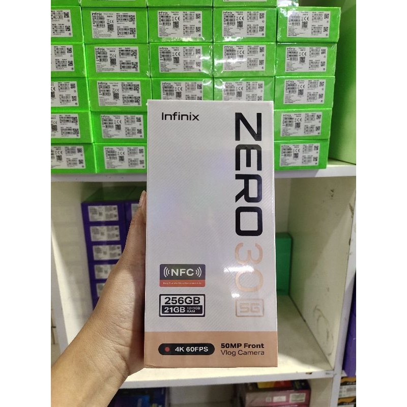 Jual INFINIX ZERO 30 5G RAM 12+9GB (21) ROM 256 NFC ,50 MP front vlog camera | Shopee Indonesia