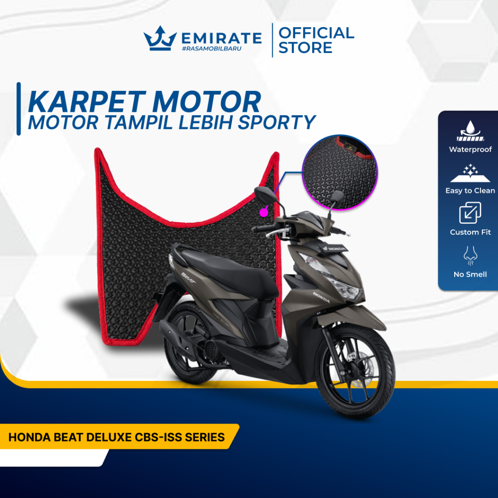 Jual Karpet Motor/Alas Pijakan Kaki Motor Honda Beat Deluxe CBS-ISS Series | Shopee Indonesia