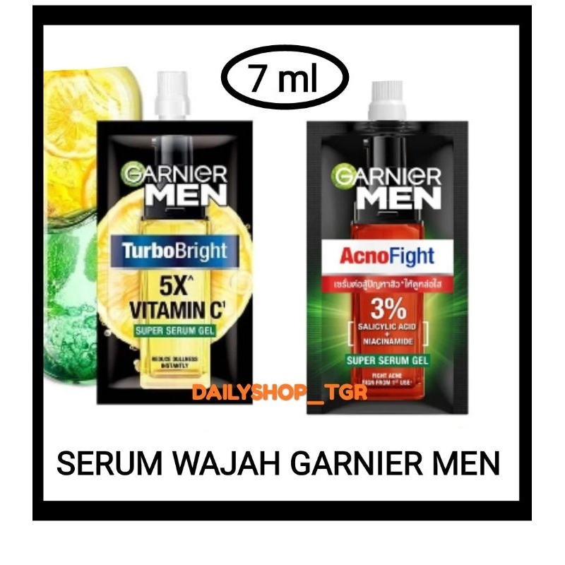 Jual Garnier men TurboBright 5x vitamin C / acno fight super serum gel ...