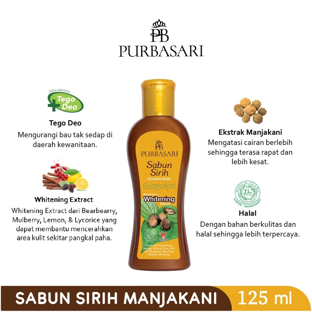Jual Purbasari Sabun Sirih Manjakani Whitening 125 ml | Shopee Indonesia
