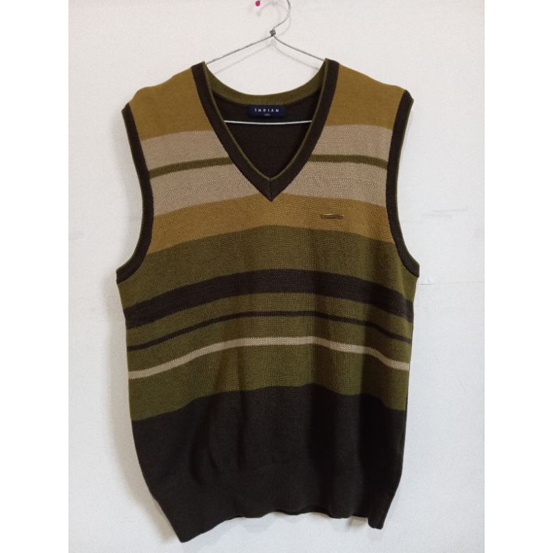 Jual Vest Rompi Sweater Rajut Merek Indian 3 Warna Tebal | Shopee Indonesia