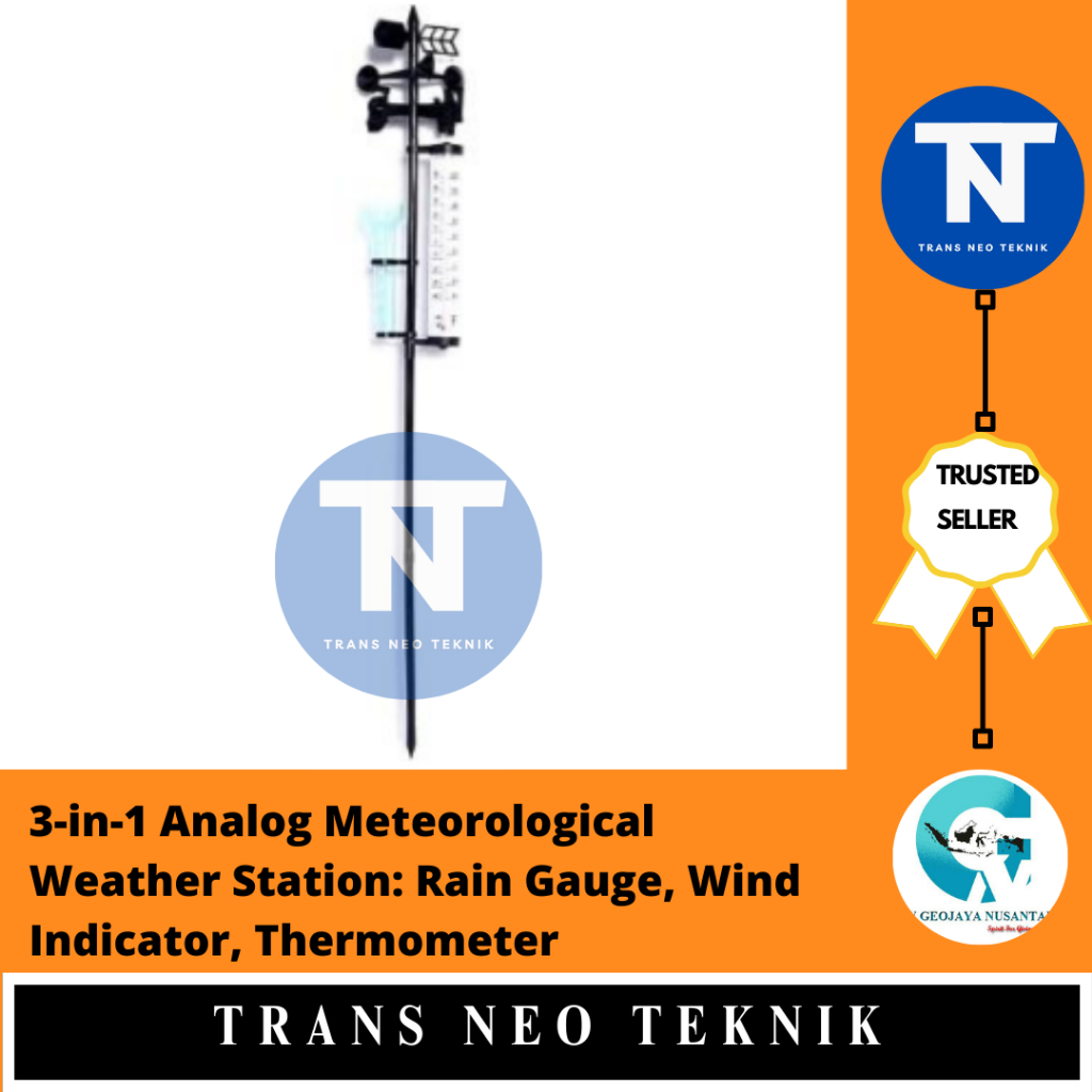 Jual 3-in-1 Analog Meteorological Weather Station: Rain Gauge, Wind ...