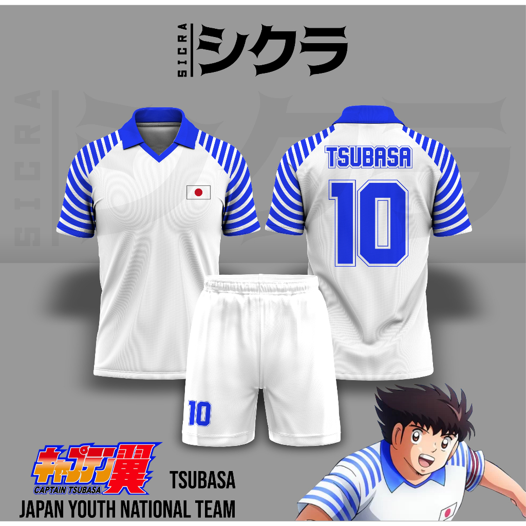 Jual Jersey Anime Tsubasa All Japan Youth National Team | Timnas muda ...