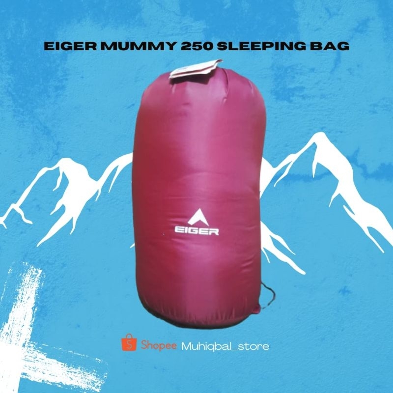 Jual EIGER MUMMY 250 SLEEPING BAG, MAROON (Baru) | Shopee Indonesia