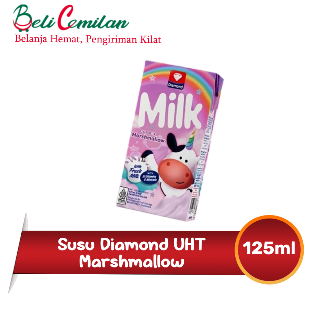 Jual Susu UHT Diamond Rasa Cokelat / Strawberry / Full Cream 125ml | Shopee Indonesia