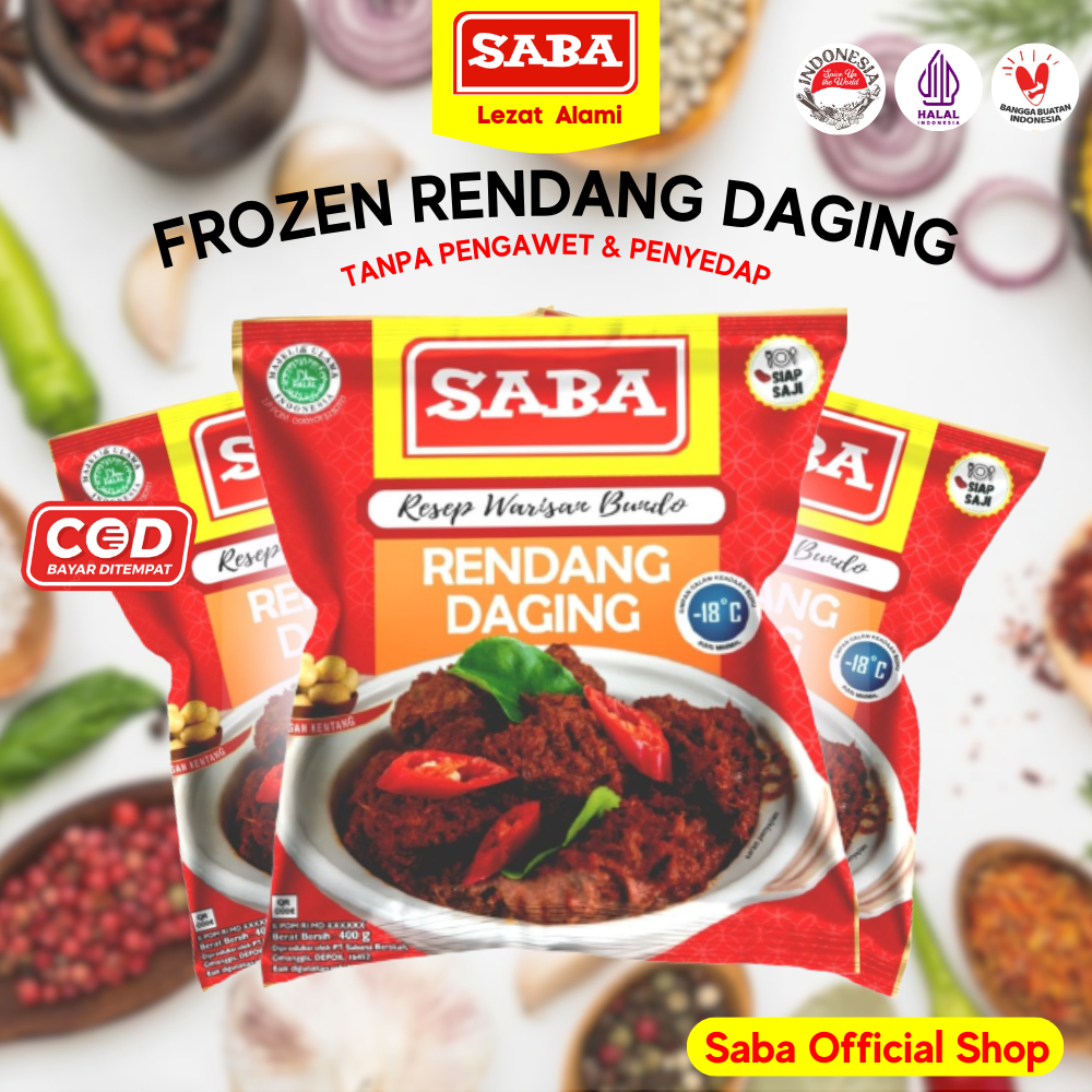Jual SABA Rendang Daging Frozen 350 gram BPOM Daging Sapi Frozen Food ...