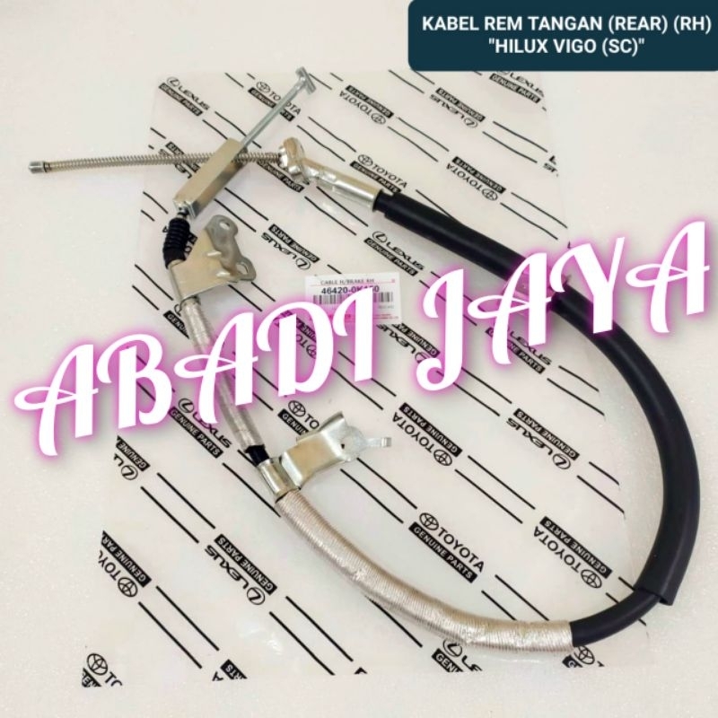 Jual KABEL REM TANGAN BELAKANG HILUX VIGO SINGLE CABIN KANAN ORIGINAL ...