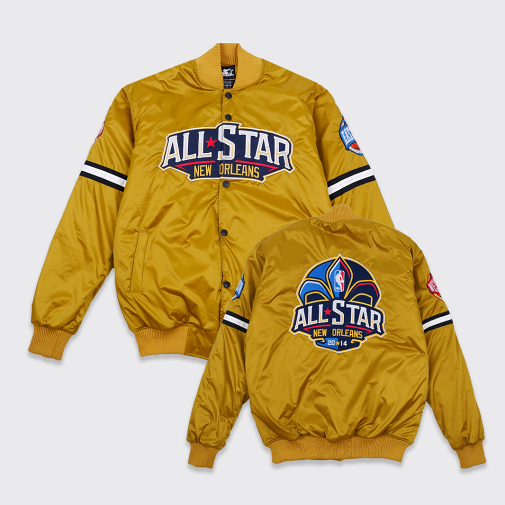 Jual VARSITY ALL STAR GOLD JACKET NBA TEAM ALLSTAR NEW ORLEANS PREMIUM ...