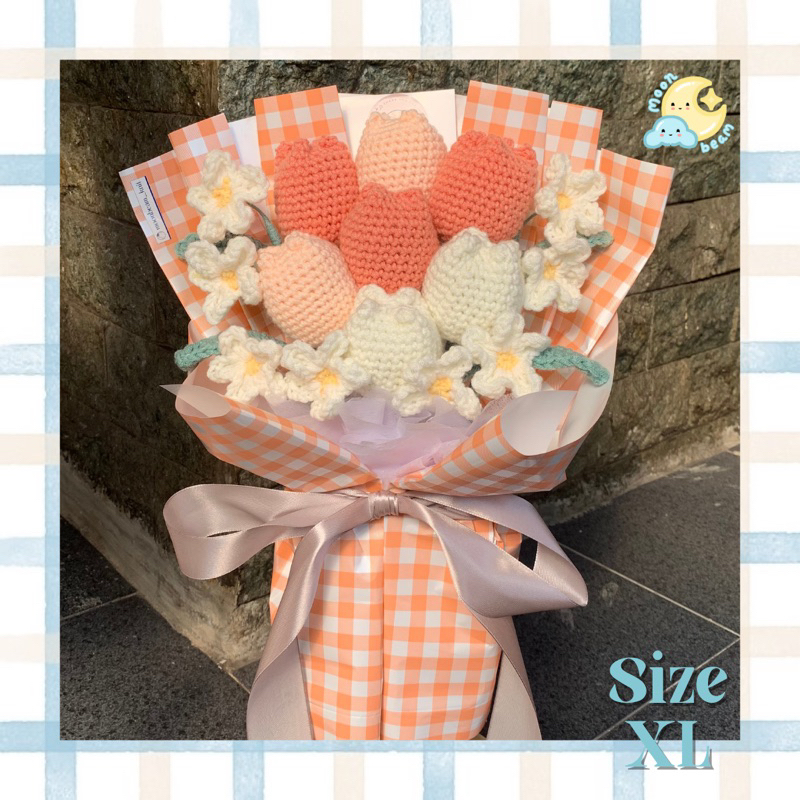 Jual BUKET BUNGA RAJUT XL / Crochet Bouquet XL by Moon Beam | Shopee ...