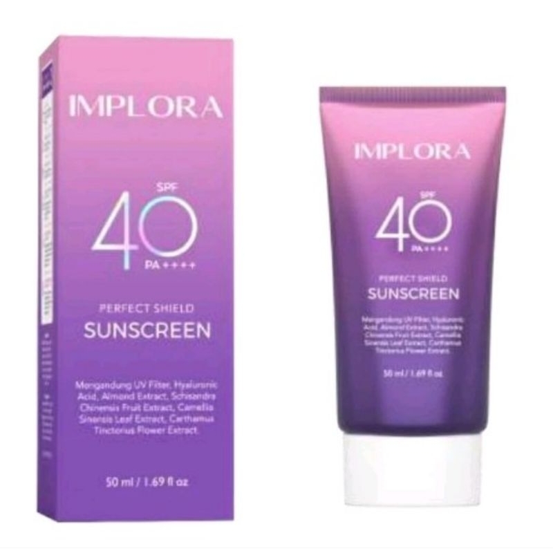 Jual Implora Perfect Shield Sunscreen SPF 40 PA++++ 50ml | Shopee Indonesia