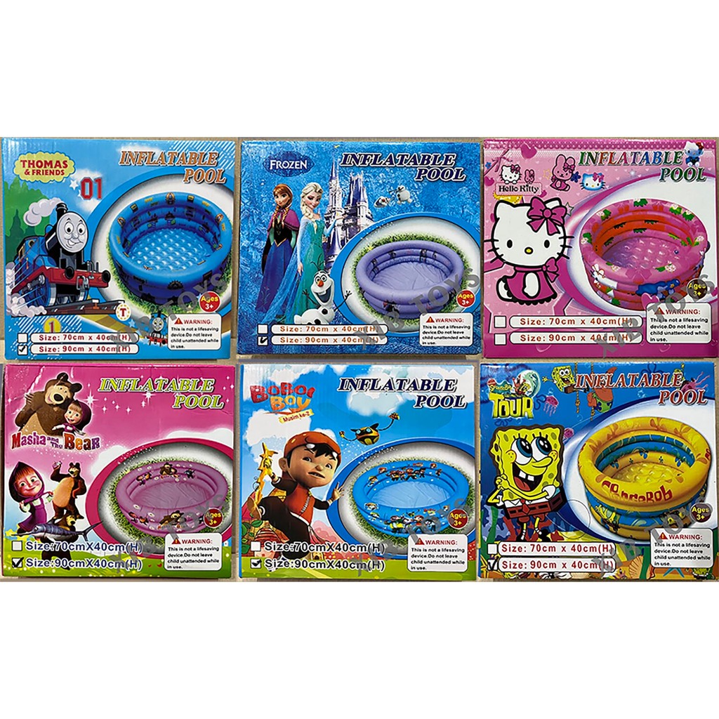 Jual Kolam Anak Inflatable Pool Character Bulat Thomas Frozen Hello ...