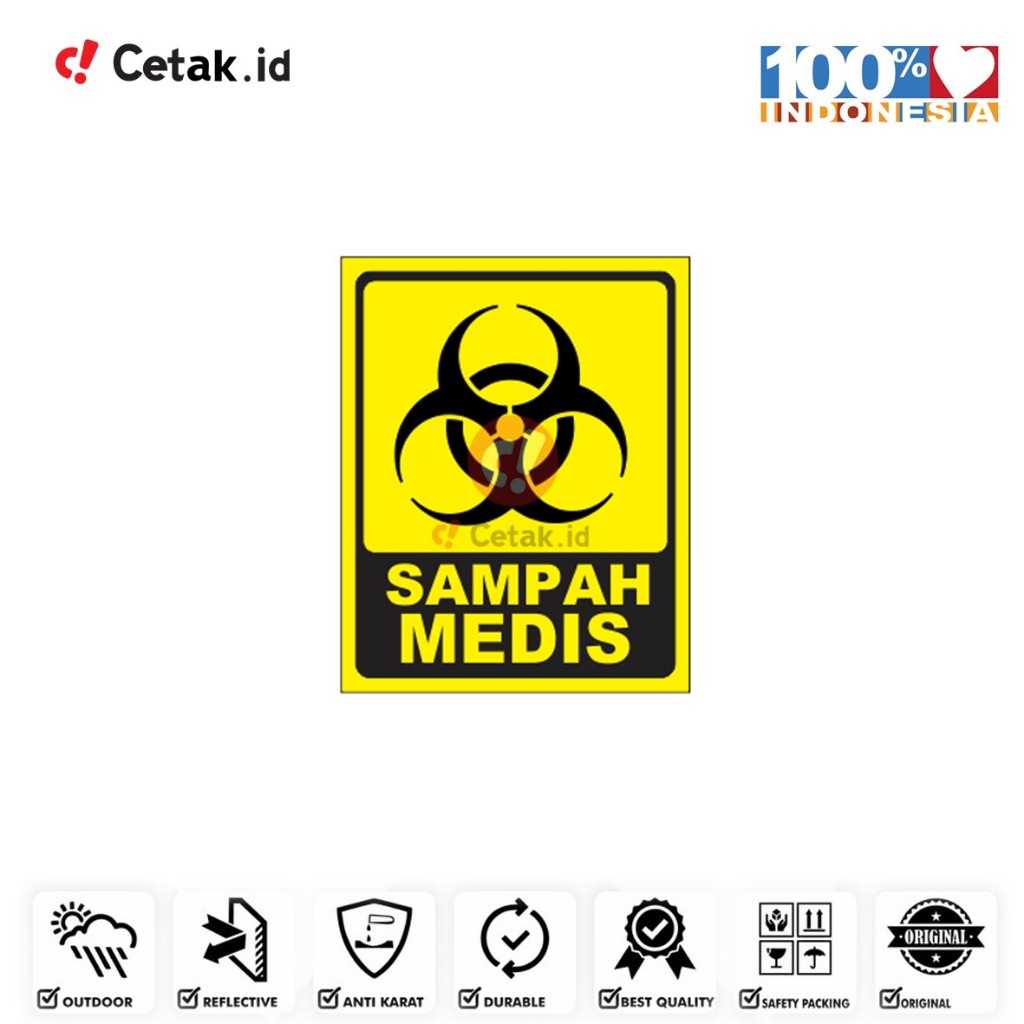 Jual Sign Sticker Sampah medis dan Non Medis | Shopee Indonesia