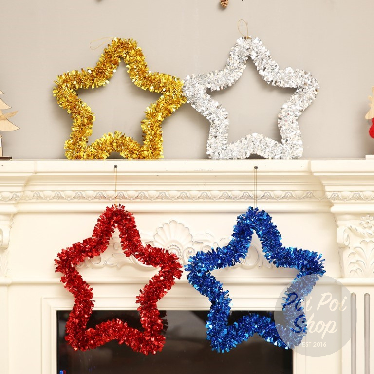 Jual Krans Natal Bintang Star 30cm Gantungan Slinger Natal Murah ...