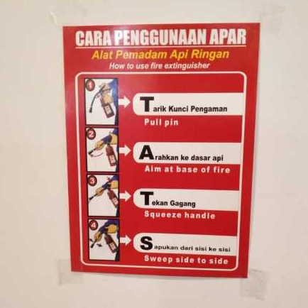 Jual Sign Akrilik Cara Penggunaan APAR (Merah) | Shopee Indonesia