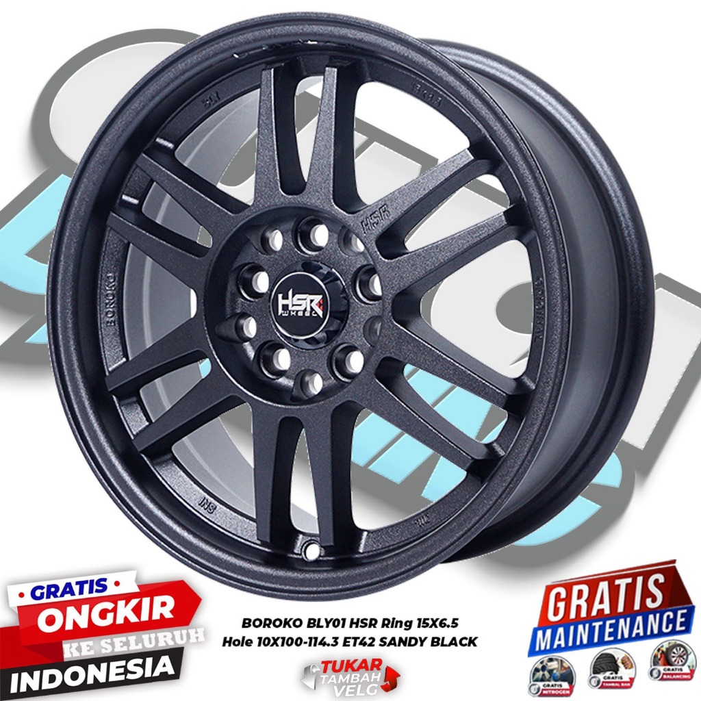 Jual Velg Mobil Xenia, Avanza, Veloz 2023 Ring15 Lubang Baut Double PCD 5X100 dan 5X114,3 Palek ...