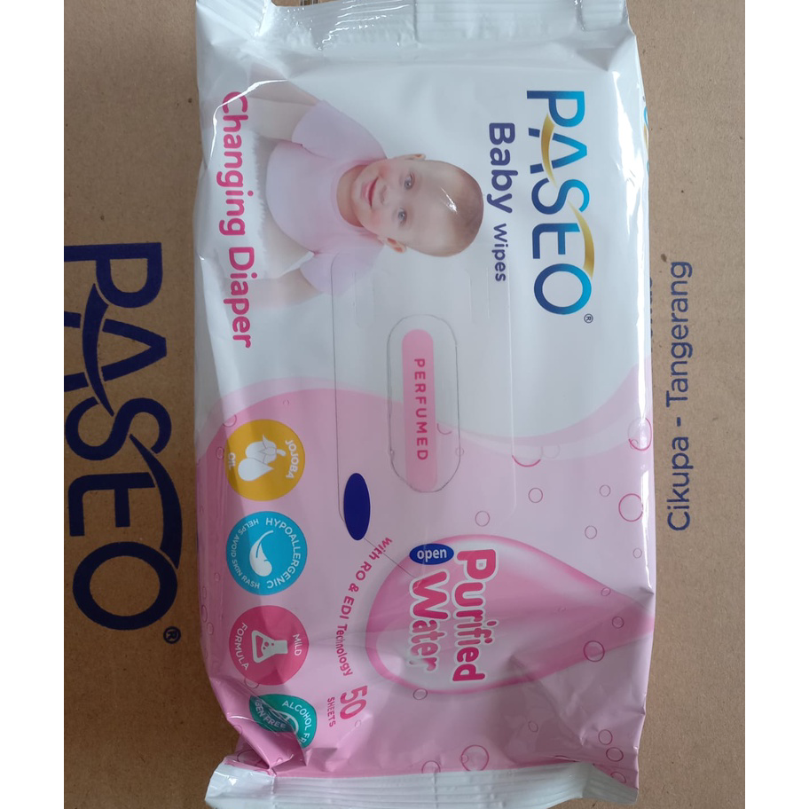 Jual Ready Tissue Paseo Baby Wet Tissue 50s / Tissue Basah (Jojoba Oil ...