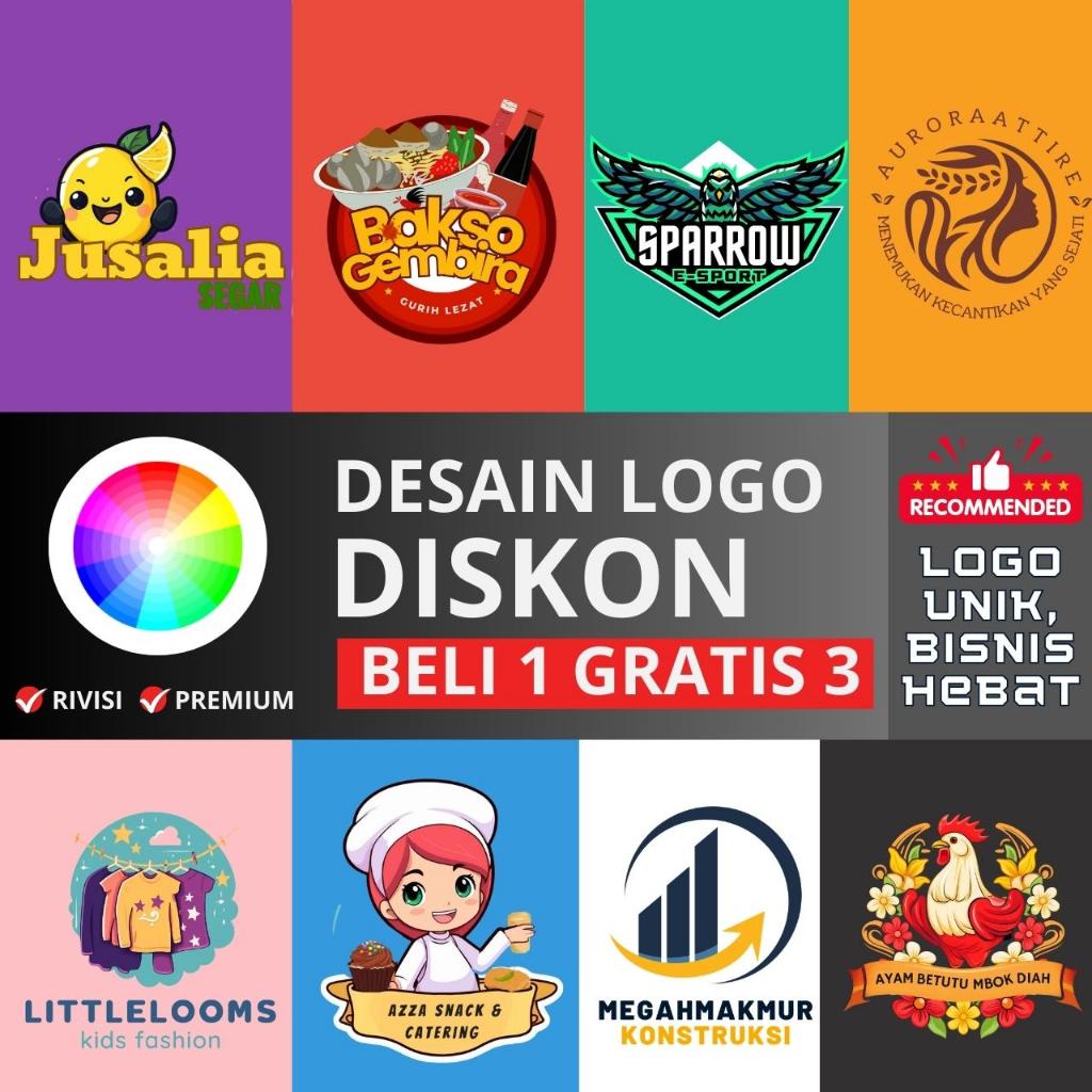 Jual Jasa Desain Logo Semua Design Olshop Makanan Fashion Usaha Toko ...