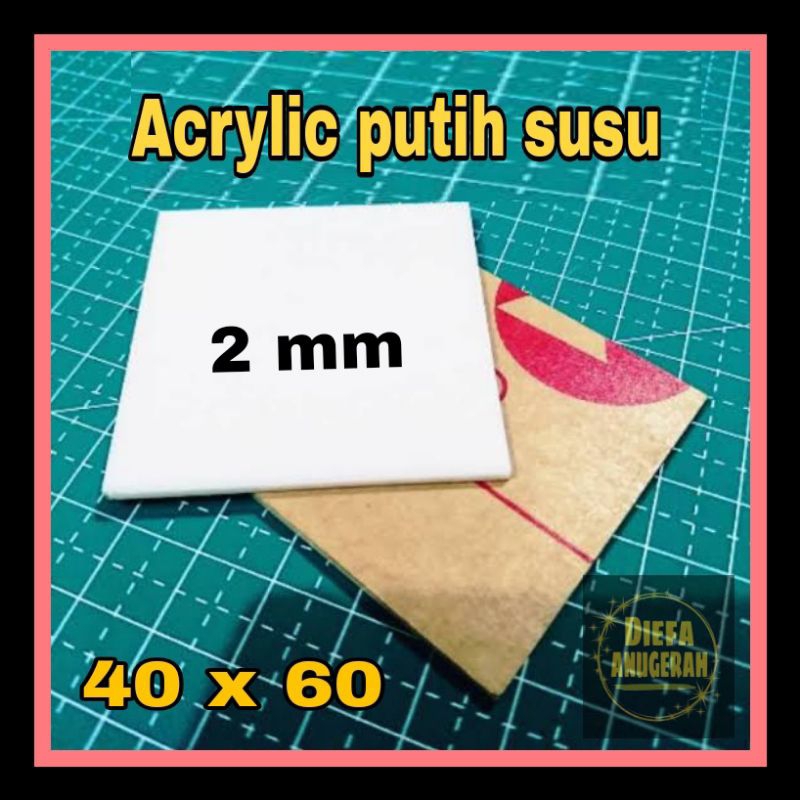 Jual Acrylic putih susu 2mm 40x60/Akrilik putih susus/acrylic putih solid | Shopee Indonesia