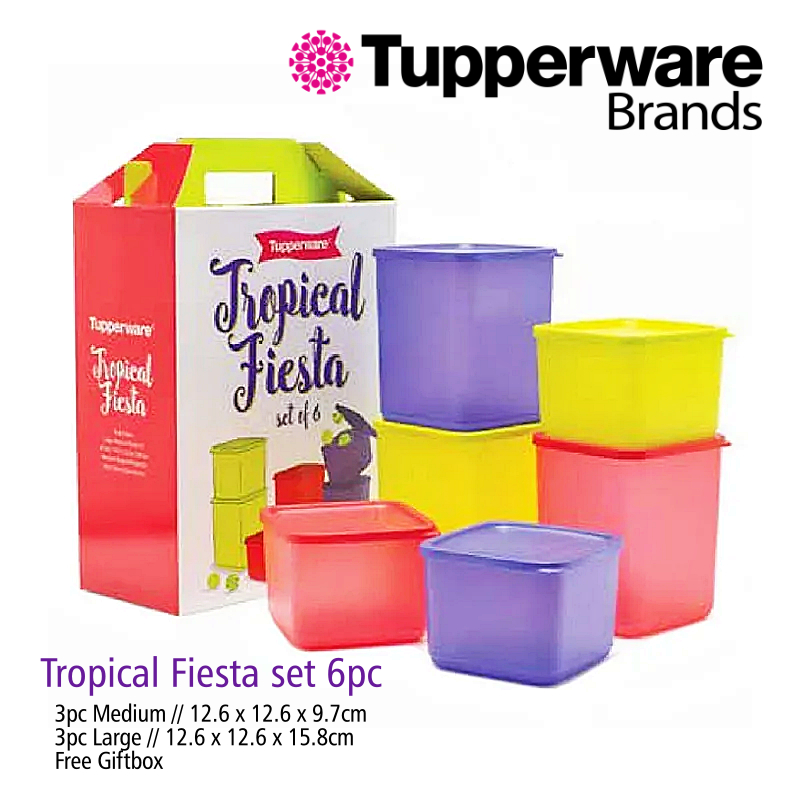 Jual TUPPERWARE TROPICAL FIESTA SET 6PC Toples Makanan | Shopee Indonesia