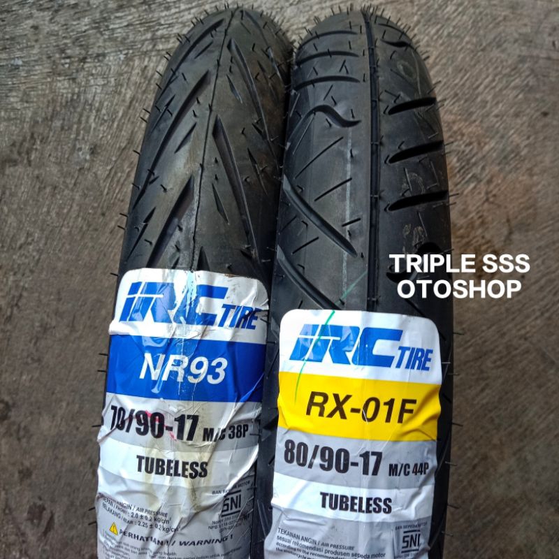 Jual BAN LUAR IRC (TUBELLES / TUBLES) UKURAN 70/90 DAN 80/90 RING 17 | Shopee Indonesia