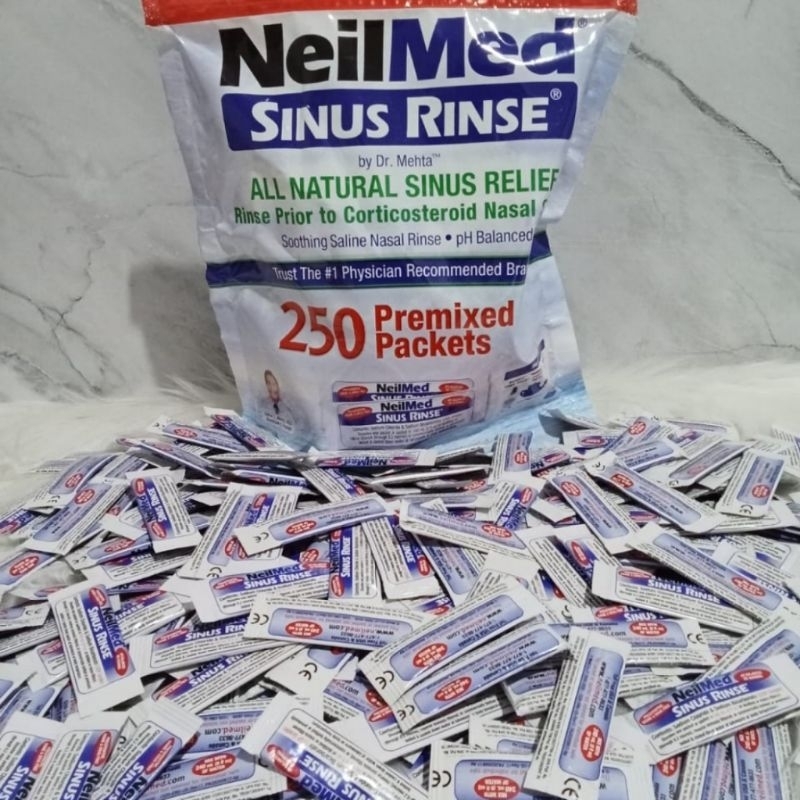 Jual neilmed sinus rinse premixed 1 sachet & equate saline packets ...