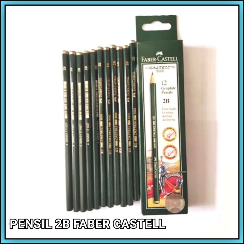 Jual 1 Pak Pensil 2B Faber Castell Isi 12 Pcs | Shopee Indonesia